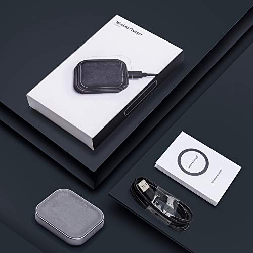 Airpod Charger, Wireless Charger for Airpod 3/Airpods/Airpods Pro, Wireless Charging Station for Airpods Pro Earpods Charger Pad for Airpods Earbuds Wireless Charger Dock for Apple Airpods 2 & 3-Grey