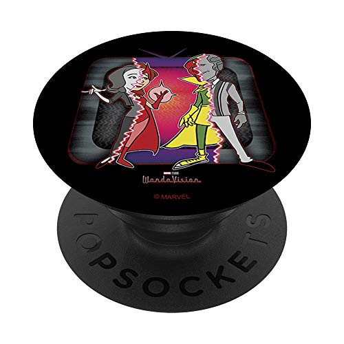 Marvel WandaVision Animated Glitch Couple Portrait PopSockets PopGrip: Swappable Grip for Phones & Tablets