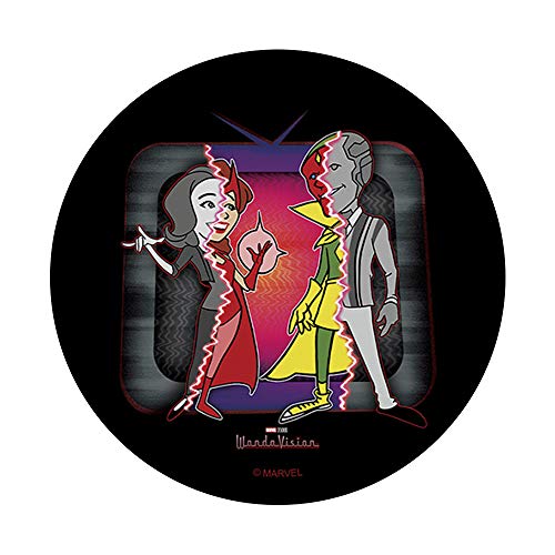 Marvel WandaVision Animated Glitch Couple Portrait PopSockets PopGrip: Swappable Grip for Phones & Tablets