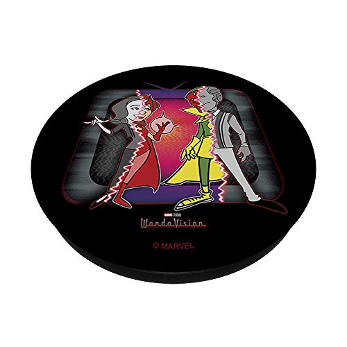 Marvel WandaVision Animated Glitch Couple Portrait PopSockets PopGrip: Swappable Grip for Phones & Tablets