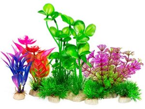 ulikeyeah 7pcs aquarium decorations plants, decorations for aquarium, fish tank accessories plants for household and office aquarium simulation