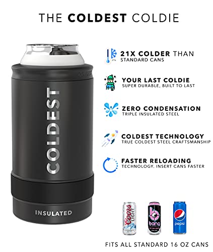 COLDEST Tall boy Can Cooler - Beer, Soda, Energy Drink | Vacuum Insulated Stainless Steel Drink Sleeve Holder for 16 oz Cans