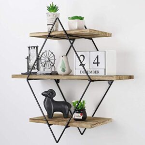 befayoo floating shelves for wall combo (round+diamond)