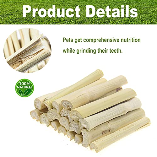 Chngeary 150g Small Animals Chew Toys Molar Sticks,Timothy Hay Sticks Sweet Bamboo 2Types Combined for Rabbit Chinchilla Guinea Pigs Squirrel Hamster