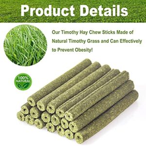 Chngeary 150g Small Animals Chew Toys Molar Sticks,Timothy Hay Sticks Sweet Bamboo 2Types Combined for Rabbit Chinchilla Guinea Pigs Squirrel Hamster