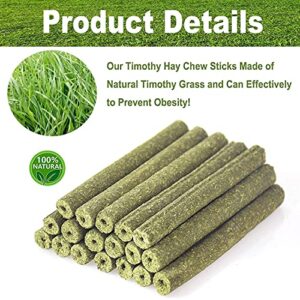 Chngeary 150g Small Animals Chew Toys Molar Sticks, Apple Sticks Timothy Hay Sticks Sweet Bamboo 3Types Combined for Rabbit Chinchilla Guinea Pigs Squirrel Hamster