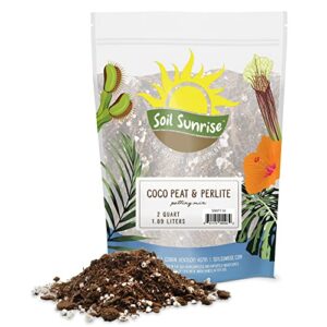 coco peat perlite potting mix (2 quarts), loose coconut coir and perlite