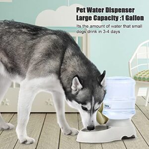 BLUERISE Dog Water Bowl Dispenser 100% BPA-Free Automatic Dog Feeder Gravity Refill Easily Clean Self Feeding Cat Water Dispenser for Small Large Pets Puppy Kitten Rabbit Bunny