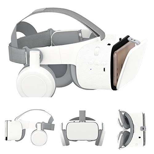 3D VR Glasses/Headset, Tsanglight Virtual Reality Headset 3D Movie/Game Viewer w/Bluetooth Headphones Compatible with iPhone 14 13 12 Mini 11 Pro Max XS XR X 8 Plus Samsung Galaxy S23 S22 S21 S20 S10