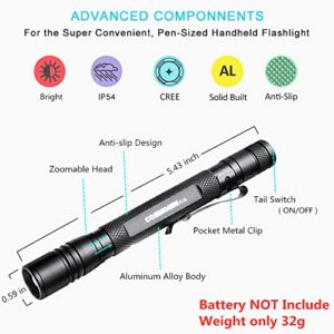 COSMOING UV Flashlight, LED 395nm Ultraviolet Flashlight, Zoomable Pen Blacklight Flashlight IP54 Waterproof Detector for Pet Urine, Cat Dog Stains, Bed Bug, Household Wardrobe Toilet