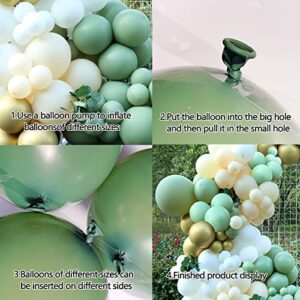 Sage Balloons Garland Kit Arch Olive Green Gold Baby Shower Birthday Bridal Party Decorations