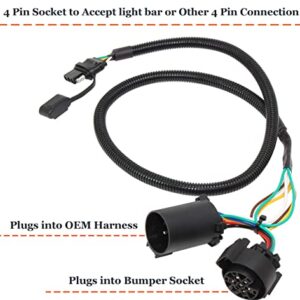 Oyviny Replacement 55384 USCAR 4-Pin Trailer Wiring Harness with USCAR 7 Way Connector 41 Inches Length Plug and Play Adapter