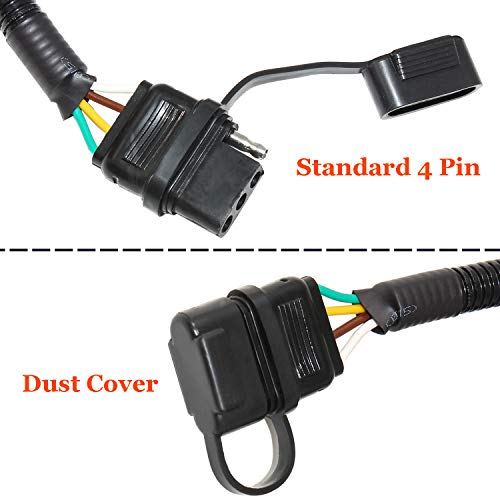 Oyviny Replacement 55384 USCAR 4-Pin Trailer Wiring Harness with USCAR 7 Way Connector 41 Inches Length Plug and Play Adapter