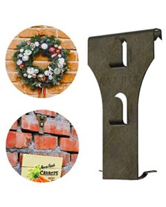 naceture brick hook clips (4 pack) outdoor brick hangers wall clips for hanging - mounting to brick without drilling, heavy duty metal hangers for outside home decor, fits 2-1/4 to 2-2/5 inch