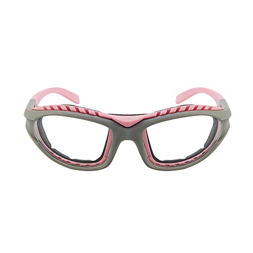 Tears Free Onion Glasses Anti-tear Free Cutting Chopping Eye Protect Cooking BBQ Kitchen Gadget Goggle (Pinkgrey)