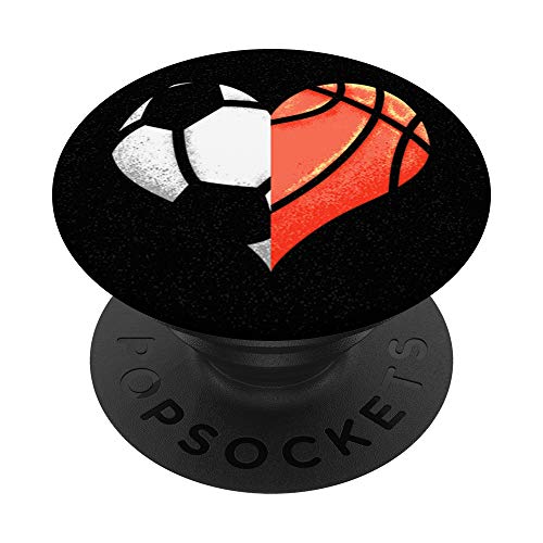 Soccer Basketball Ball Heart Football Valentines Day PopSockets Swappable PopGrip