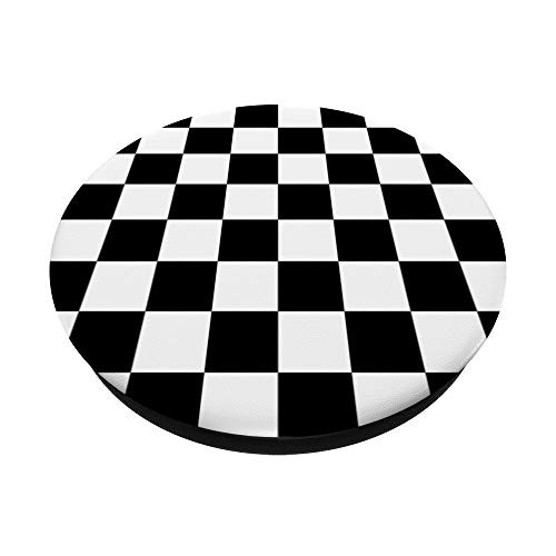 Checker Black PopSockets Swappable PopGrip