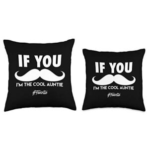 Funny Aunt Gifts from Nieces & Nephews Auntie Apparel for Your Favorite Aunt Throw Pillow, 16x16, Multicolor