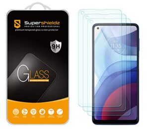 (3 pack) supershieldz designed for motorola moto g power (2021) [not fit for 2020/2022 version] tempered glass screen protector, anti scratch, bubble free