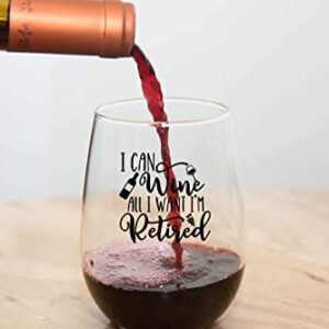 Funny Retirement Gift Wine Glass For Women - Humorous Gifts For Retired Coworkers - Unique Wine Glass With Funny Saying - Happy Retirement Gifts