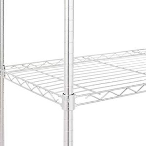 Home Storage Space HSS 5 Tier Wire Shelving Rack, Zinc, 16" Dx36 Wx72 H