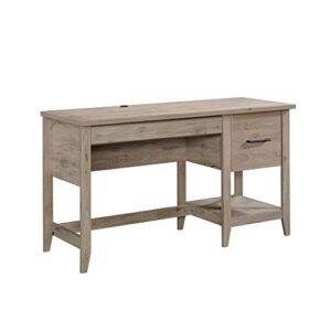 sauder summit station desk, l: 52.09" x w: 19.29" x h: 29.02", laurel oak finish