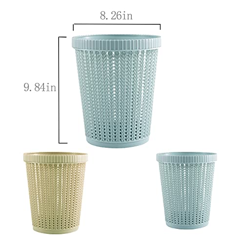 Hosaire Waste Basket Trash Can Kitchen Waste Basket with Cover for Bathroom Home Office Dorm Kids Room 1 Pcs