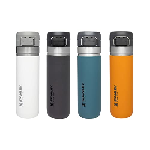 Stanley Quick Flip Stainless Steel Water Bottle .71L / 24OZ Lagoon – Leakproof Insulated Water Bottle - Push Button Locking Lid - BPA-Free Thermos Flask - Cup Holder Compatible - Dishwasher Safe