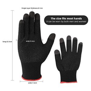 ZEPOHCK Game Gloves, Anti-Sweat Breathable, Touch Finger Gaming Glove for Highly Sensitive Nano-Silver Fiber Material, Dot Silica Gel Palm Non-Slip Design, Support Almost All Mobile Gaming