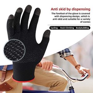 ZEPOHCK Game Gloves, Anti-Sweat Breathable, Touch Finger Gaming Glove for Highly Sensitive Nano-Silver Fiber Material, Dot Silica Gel Palm Non-Slip Design, Support Almost All Mobile Gaming