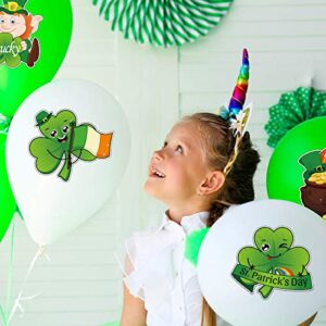 40 Pieces St Patricks Decorations, Shamrock Cutouts Leprechaun Beer Gold Coins Lucky Irish Saint Patrick Ornaments with 40 Pieces Glue Point Dots for Bulletin Board Classroom Supplies Favors