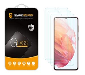 supershieldz (3 pack) designed for samsung galaxy s21 5g [not fit for galaxy s21 ultra] tempered glass screen protector, anti scratch, bubble free