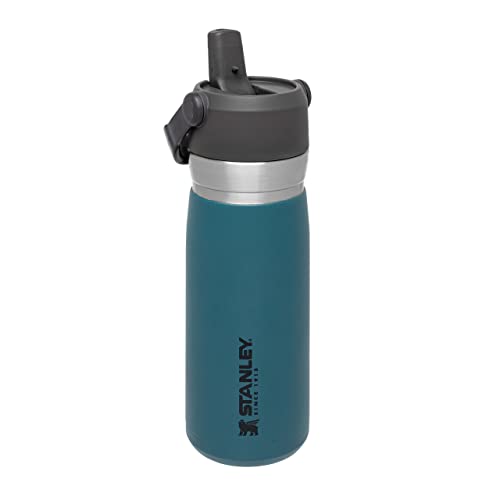 Stanley IceFlow Stainless Steel Water Bottle with Straw 0.65L / 22OZ Lagoon – Leakproof Insulated Water Bottle - Keeps Cold for 12+ Hours - BPA-Free Thermos Flask - Dishwasher Safe