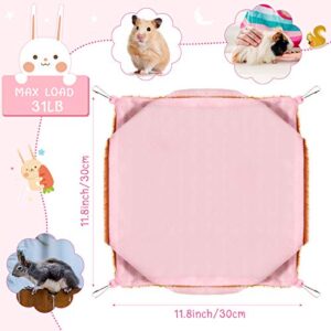 3 Pieces Small Animal Hanging Hammock Warm Pet Cage Hammock Soft Pet Sleep Nap Sack Triple-layer Hanging Hammock Bed for Chinchilla Parrot Sugar Glider Ferrets Rat Hamster Rat Playing and Sleeping