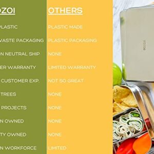 ecozoi Stainless Steel Lunch Chillers - Ice Packs for Lunch Bags, Lunch Boxes, Bento Boxes and Coolers - 2 Pack, Plastic-Free and Sustainable