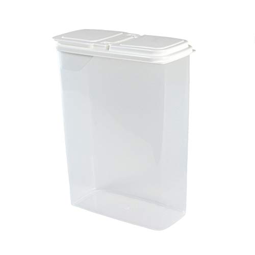 2 Pack Cereal, Snack, and Dry Goods 4 Quart Food Storage Keeper and Dispenser Container with Flip Top Lid