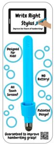 write right stylus - kids stylus for improving handwriting (blue)