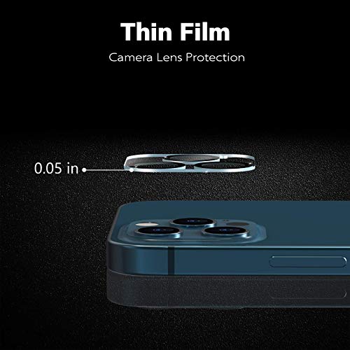 [3 Pack] CloudValley Camera Lens Protector for iPhone 12 Pro Max, 6.7'' Tempered Glass + Camera Lens Cover, 9H Hardness, 6.7 inch, HD Clear, Bubble Free, Easy Install, Scratch-Resistant