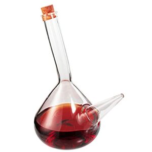 porron glass decanter 34 oz wine pitcher 100% lead-free glass decanter for red wine, hand blown wine decanter, wine carafe - wine gift, wine accessories (1000ml)