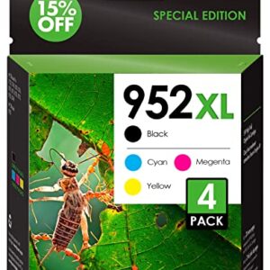 INKjetsclub Compatible Ink Cartridge Replacement for HP 952XL Printer Ink. Works with Officejet PRO 8710 8720 7720 7740 8210 8715 8725 8730 Printers. 4 Pack(Black, Cyan, Magenta, Yellow)