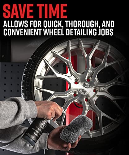 Adam's Rolling Wheel Detailing Stand - Wheel & Tire Car Detailing Roller for Wheel Cleaning, Ceramic Coating, Applying Tire Shine & Car Wheel Wash | Garage Accessory for Detailers