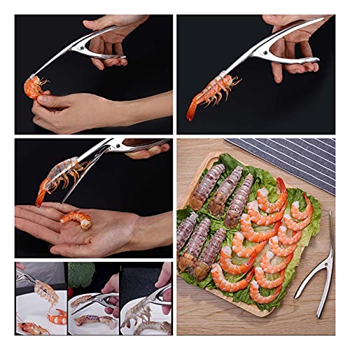 ROEDEER Shrimp Deveiner Tool and Shrimp Peeler Set,Shrimp Cleaner and Butterfly Shrimp,Gift for Shrimp Lovers,Home Kitchen Essentials