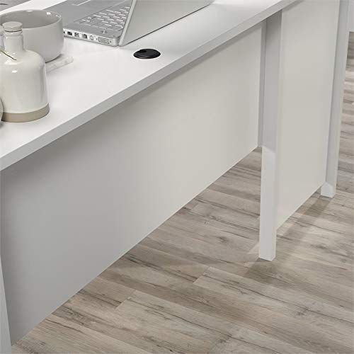 Sauder County Line Wooden L Shaped Computer Desk in Soft White