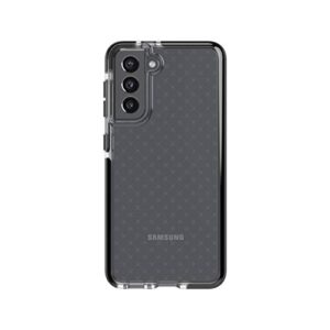 tech21 evo check phone case for samsung s21 5g -12 ft. drop protection, smokey/black