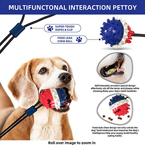 Siherry Dog Chew Toys for Aggressive Chewers, Suction Cup Dog Chewing Toy, Chewing and Cleaning Teeth, Dog Training Treats Teething Rope Toys for Boredom, Dog Toys for Aggressive Chewers Large Breed