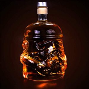 Whiskey Bottle Decanter Lead-free Glass Wine Bottle Glass Decanter with a Sealed Stopper-Whiskey Decanter Fit for Whiskey Bourbon Brandy Juice Etc.