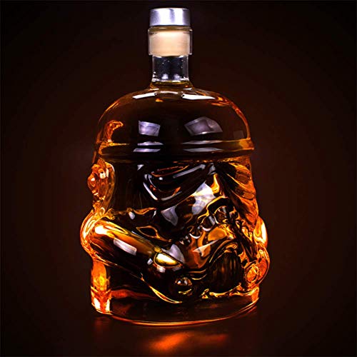 Whiskey Bottle Decanter Lead-free Glass Wine Bottle Glass Decanter with a Sealed Stopper-Whiskey Decanter Fit for Whiskey Bourbon Brandy Juice Etc.