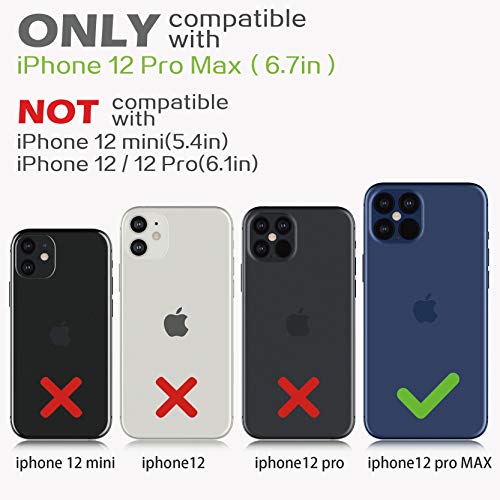 imluckies Compatible with iPhone 12 Pro Max Case with Camera Cover, Hard PC Back & Soft Bumper, Protective & Slim Fit, Camera Protection Case for iPhone 12 Pro Max 6.7" 2020-Black