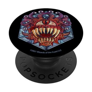 dungeons & dragons eye of the beholder stained glass popsockets popgrip: swappable grip for phones & tablets