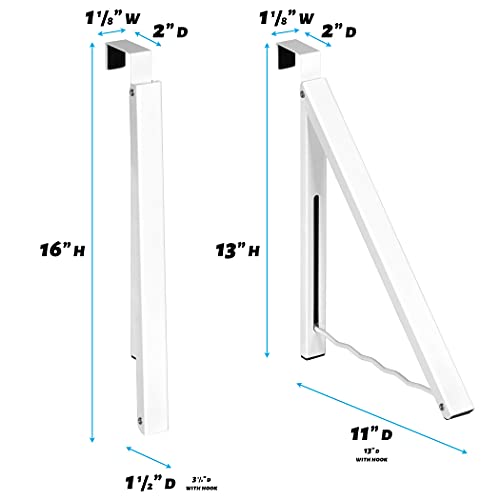 HOLDN’ STORAGE Over Door Hanger - Single Hanger Retractable Collapsible Folding Over The Door Rack Organizer for Clothes & Towels Ideal for Bathrooms, Dorm Rooms Etc.